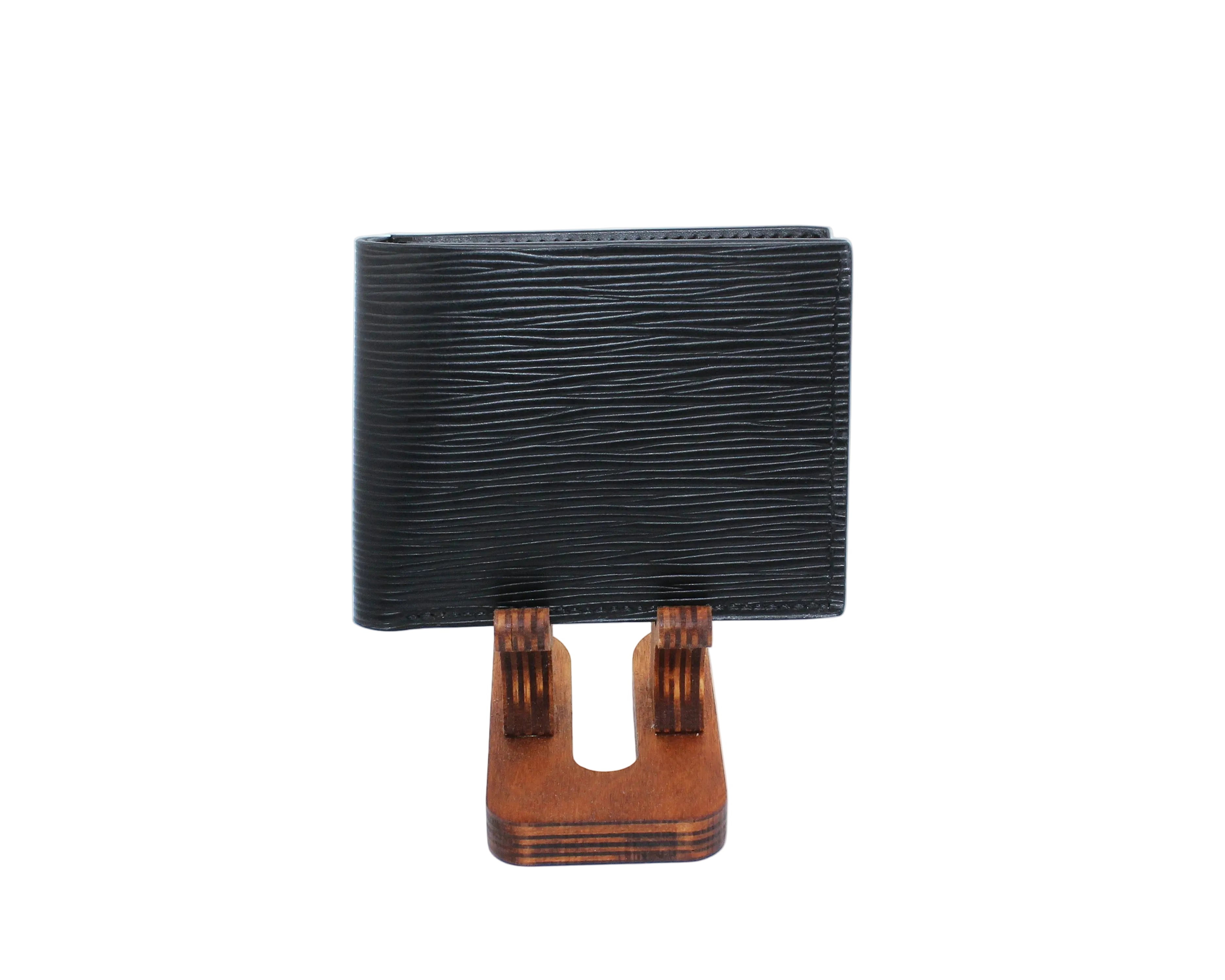 "Gatsby" Black Full Grain Leather Bifold Cardholder Wallet – Ingram ...
